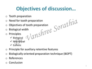 Principles of Tooth Preparation | PPTX
