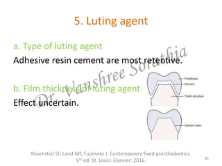 Principles of Tooth Preparation | PPTX