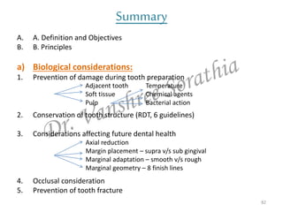 Principles of Tooth Preparation | PPTX