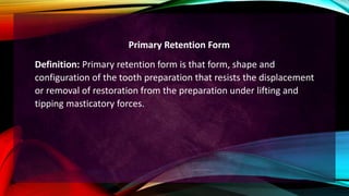 Principles of tooth preparation | PPTX