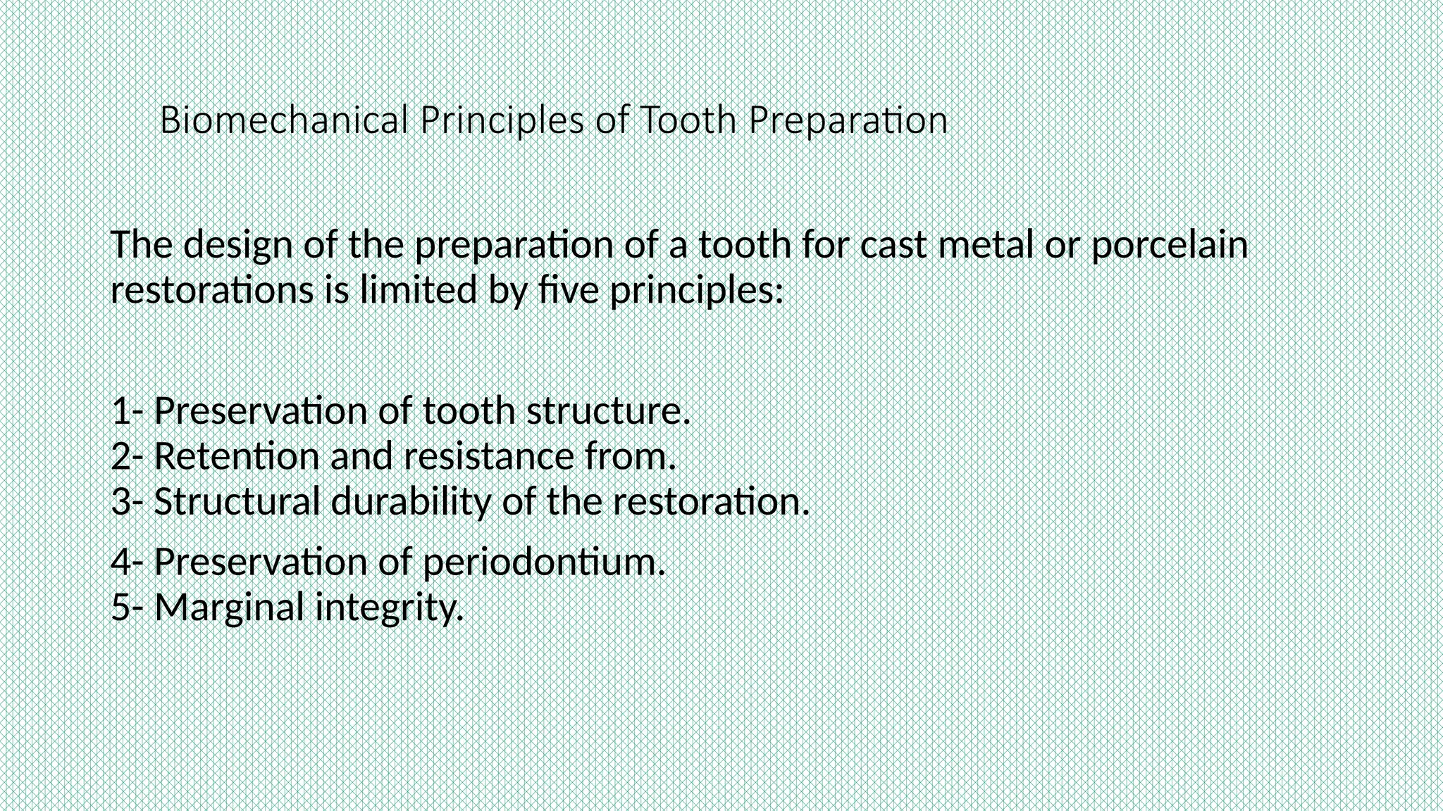 PRINCIPLES OF TOOTH PREPARATION for fixed Prosthodontics.pptx