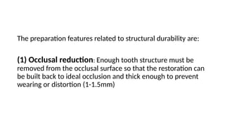 PRINCIPLES OF TOOTH PREPARATION for fixed Prosthodontics.pptx
