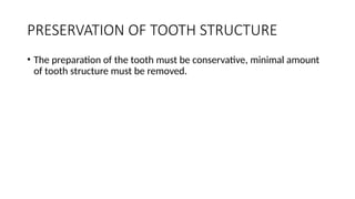 PRINCIPLES OF TOOTH PREPARATION for fixed Prosthodontics.pptx