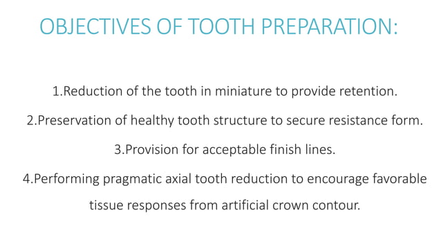 Principles of tooth preparation | PPTX