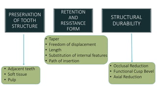 Principles of tooth preparation | PPTX