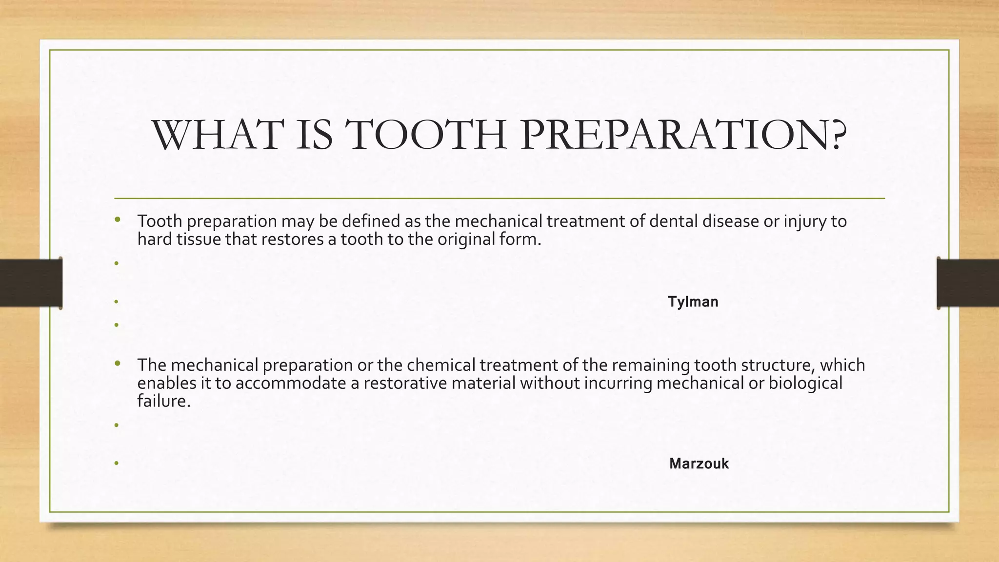 Principles of tooth preparation by ajay11111 | PPT