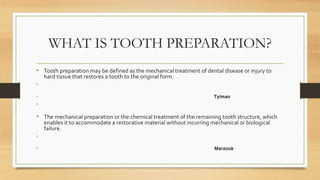 Principles of tooth preparation by ajay11111 | PPT