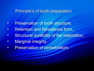 principles of tooth preperation 1.ppt Tooth | PPT