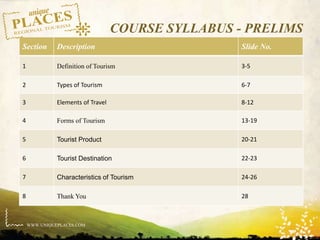 Principles of tourism 1 | PPTX