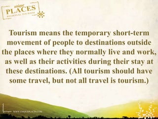 Principles of tourism 1 | PPTX