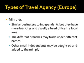Travel Agency & Tour Op. | PPT