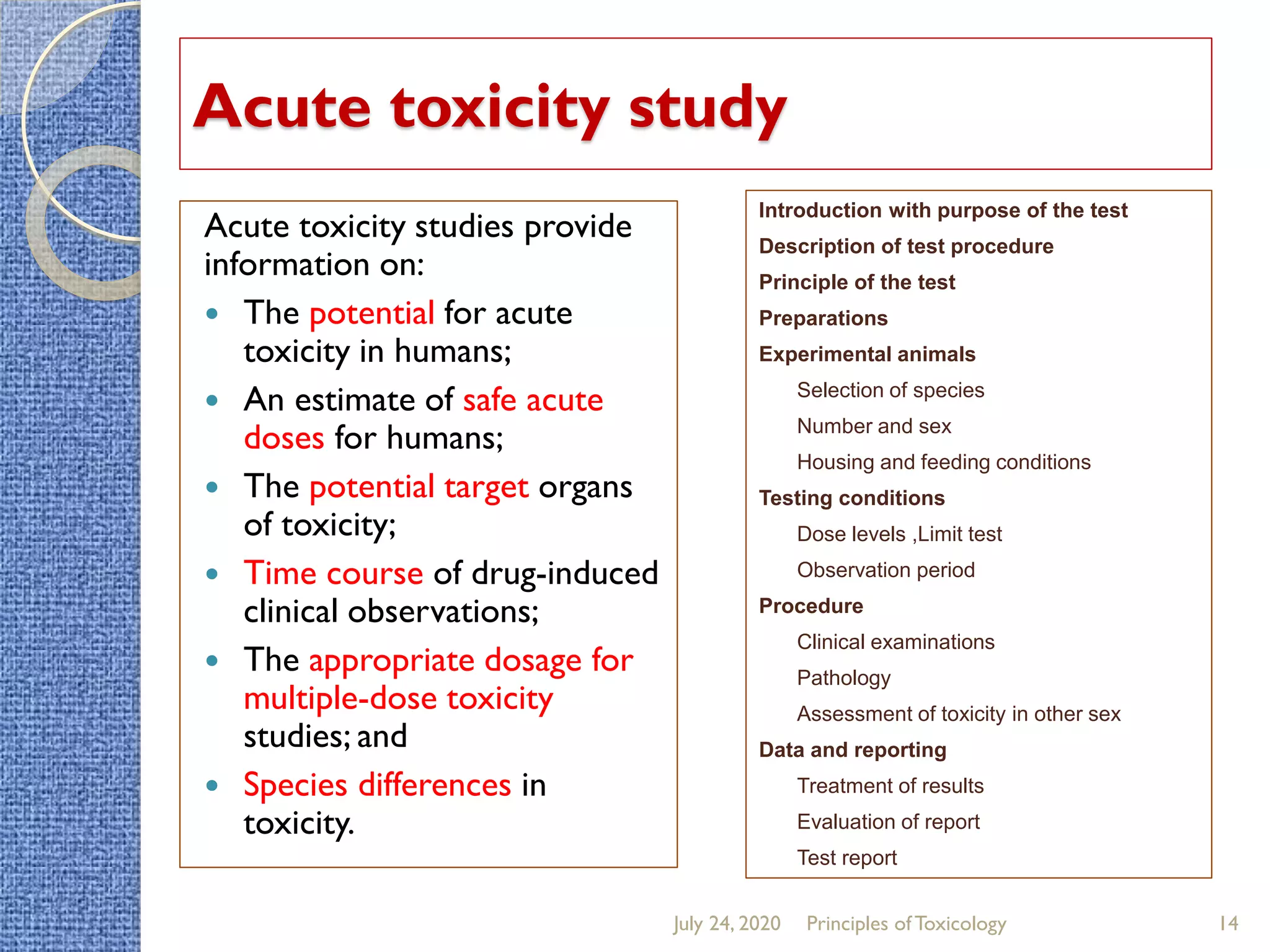 Principles of Toxicology | PDF