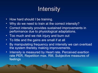 Principles Of Training | PPT
