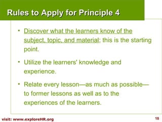 Principles of training | PPT