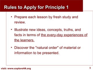 Principles of training | PPT