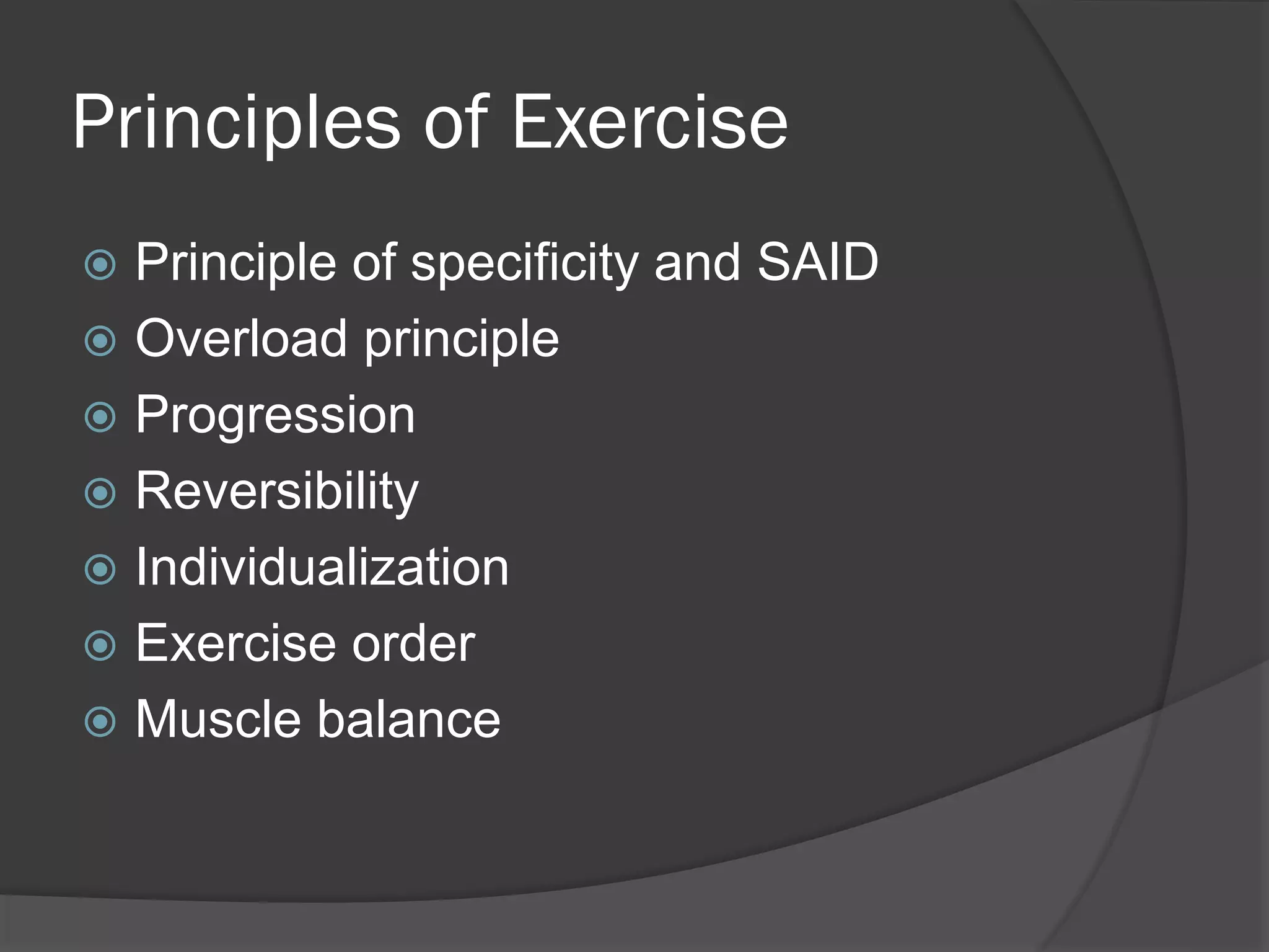 Principles of Training | PPTX
