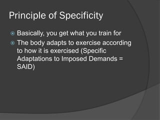 Principles of Training | PPTX