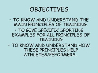 Principles of training | PPT