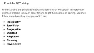 Principles of training | PPTX | Fitness and Exercise | Healthy Living