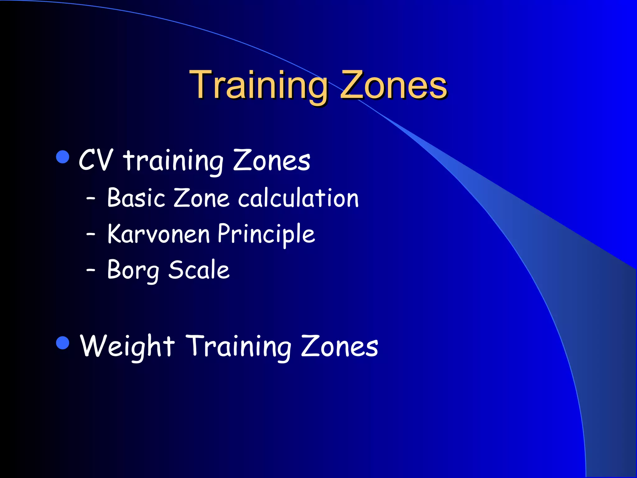 Principles of training and training zones | PPT