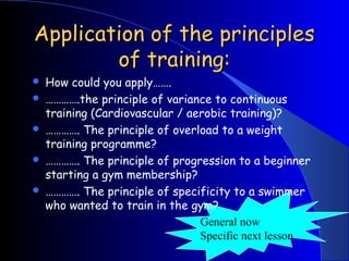 Principles of training and training zones | PPT