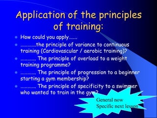 Principles of training and training zones | PPTX