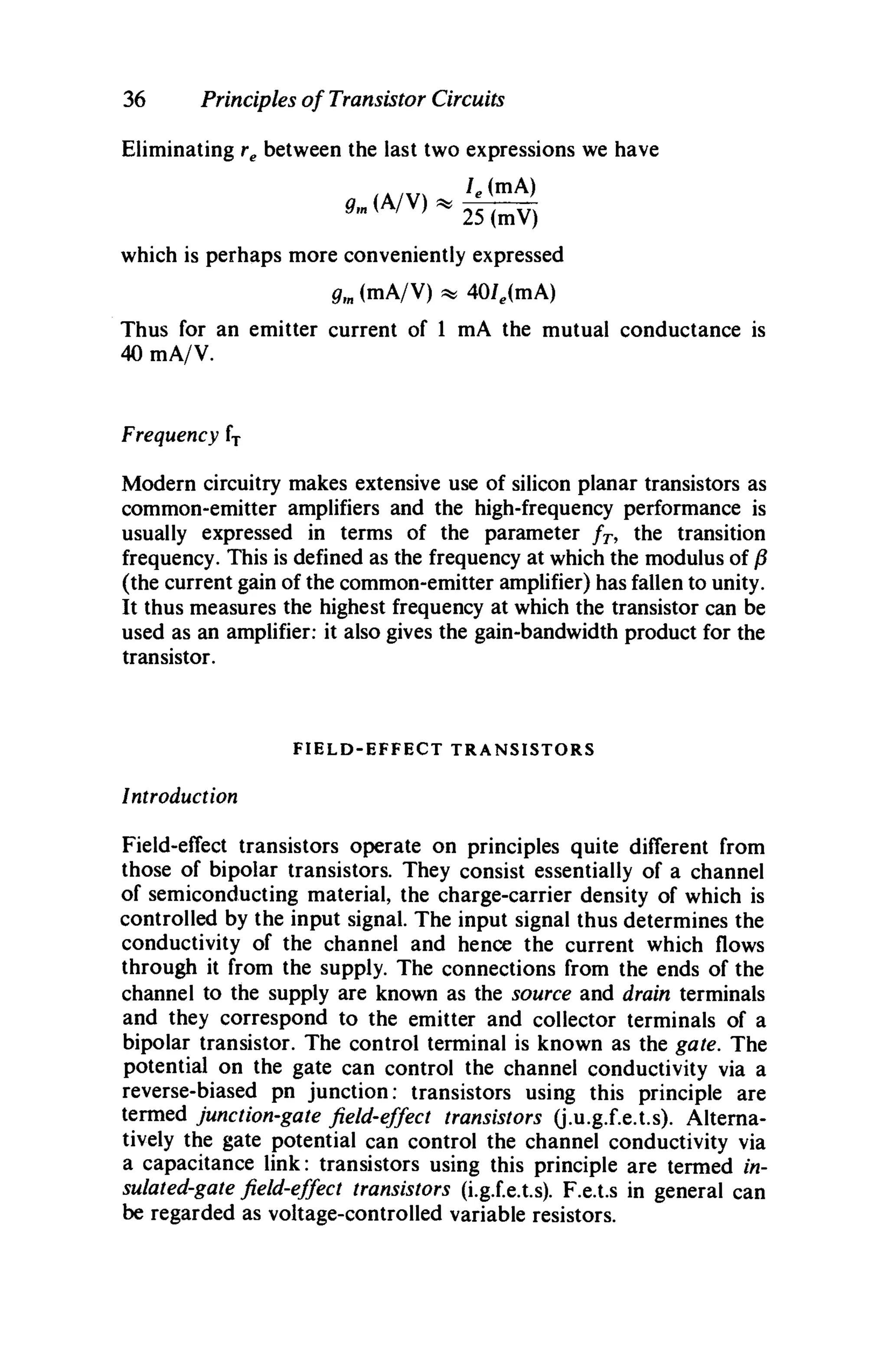 Principles Of Transistor Circuits Introduction To The Design Of