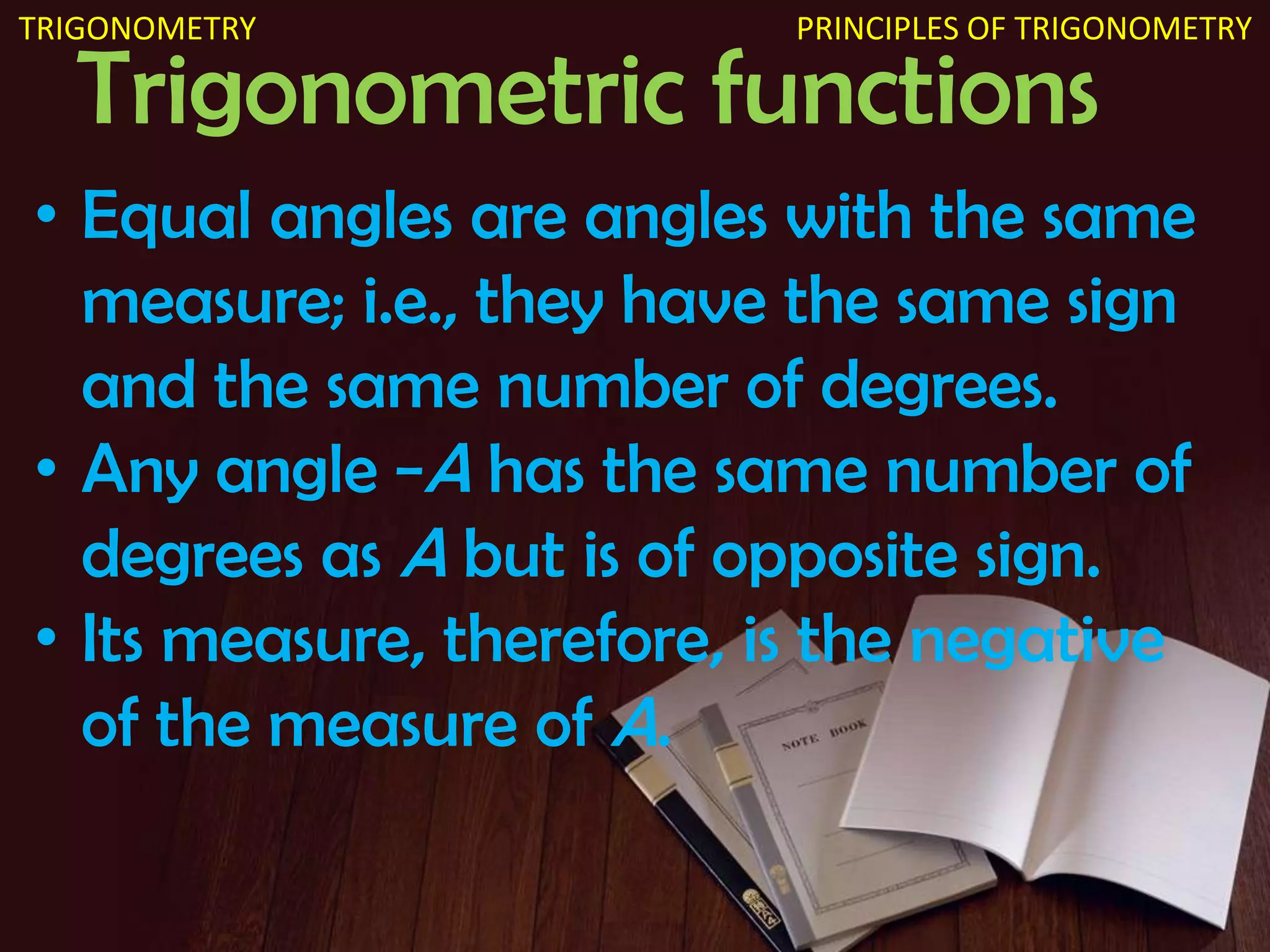 Principles of trigonometry animated | PPTX