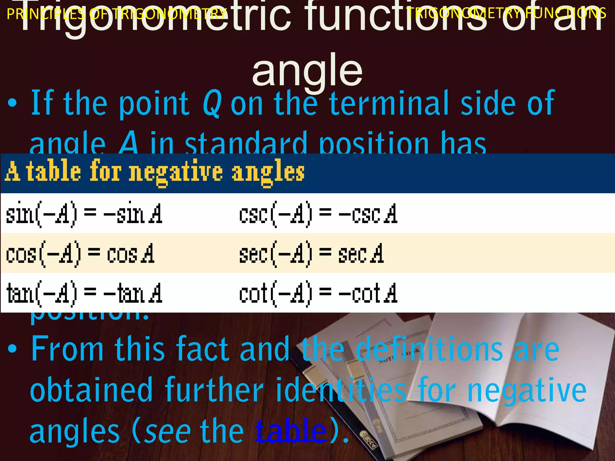 Principles of trigonometry animated | PPTX