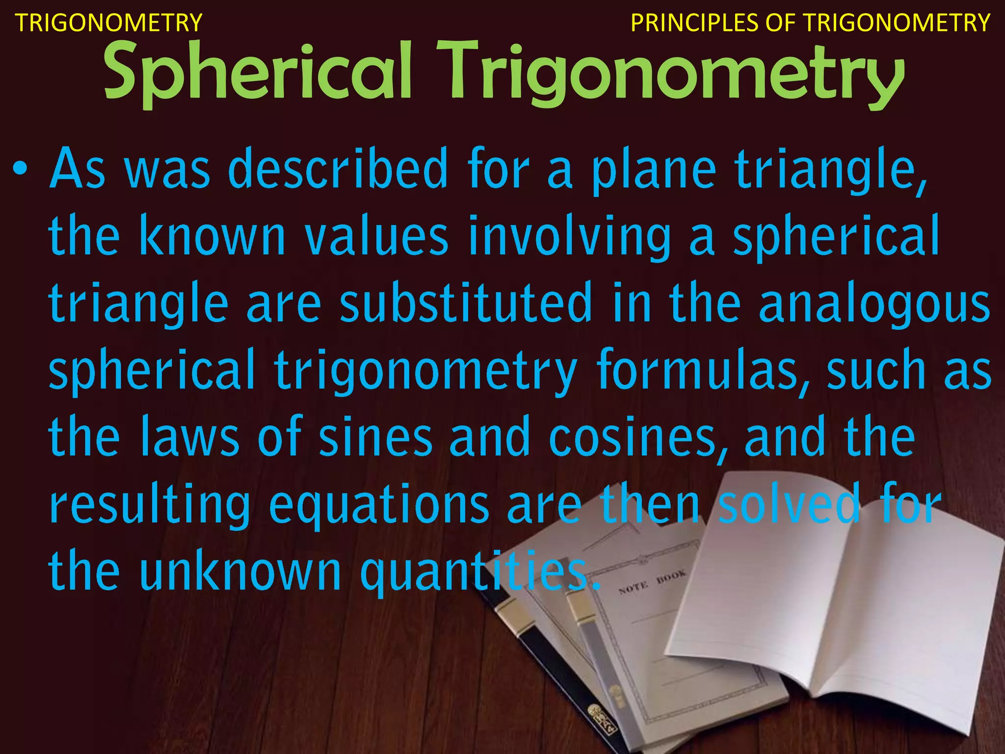Principles of trigonometry animated | PPTX