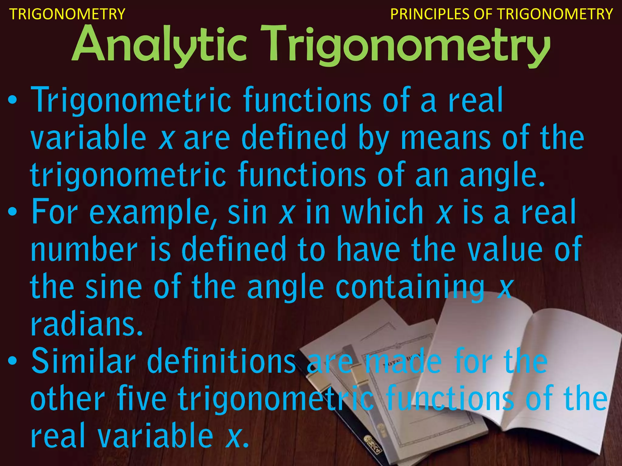 Principles of trigonometry animated | PPTX