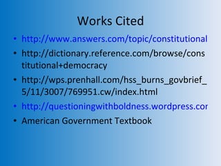 Principles of US Constitutions | PPT