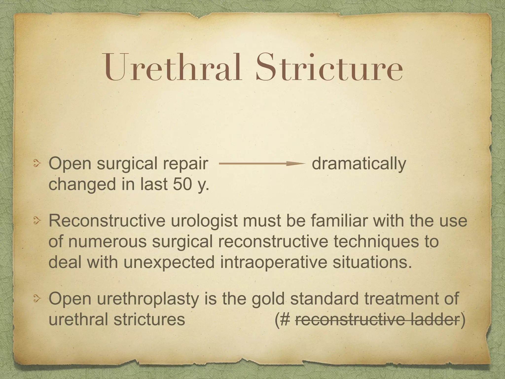 Principles of urethral reconstructive surgery | PDF