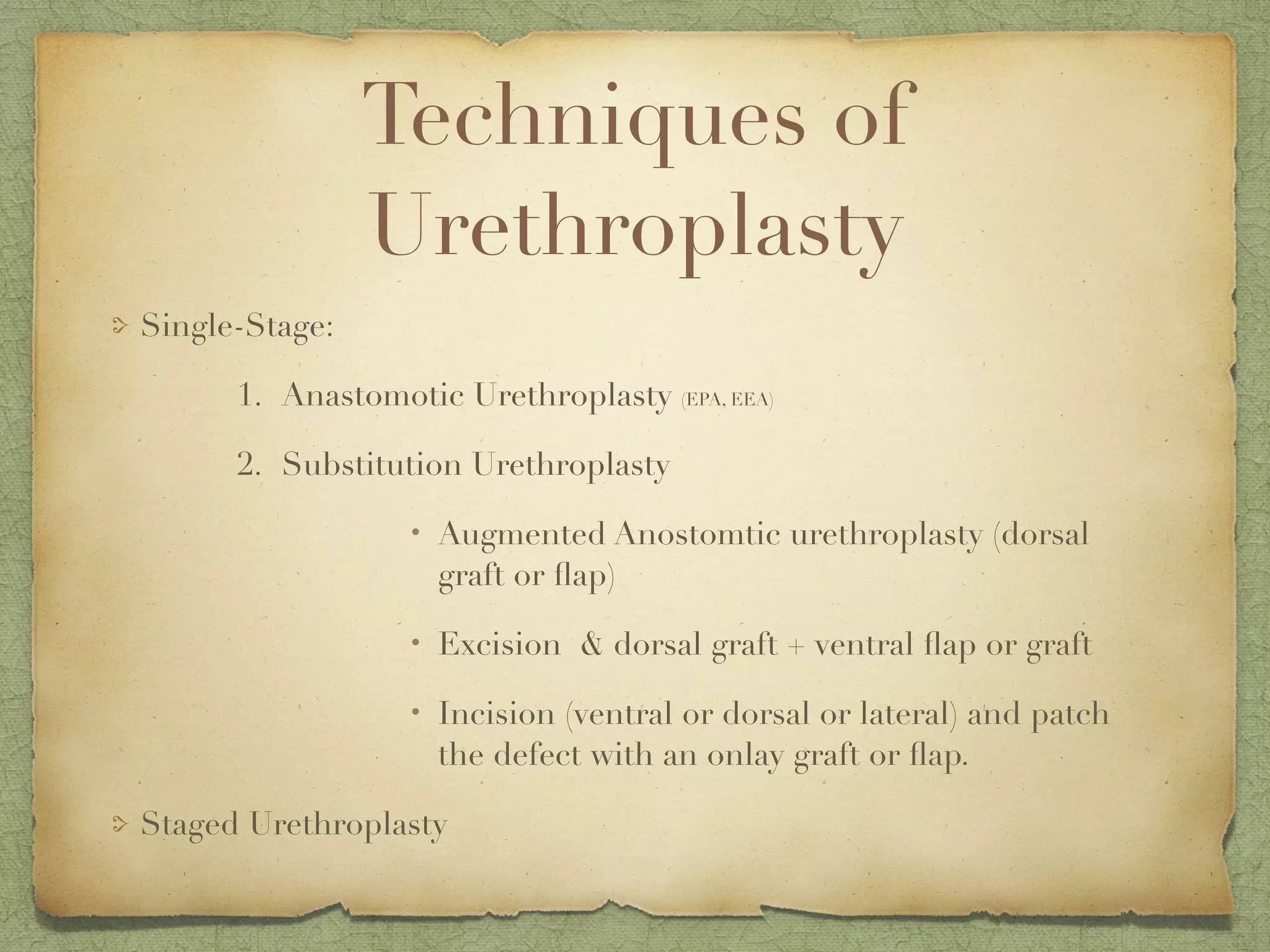 Principles of urethral reconstructive surgery | PDF