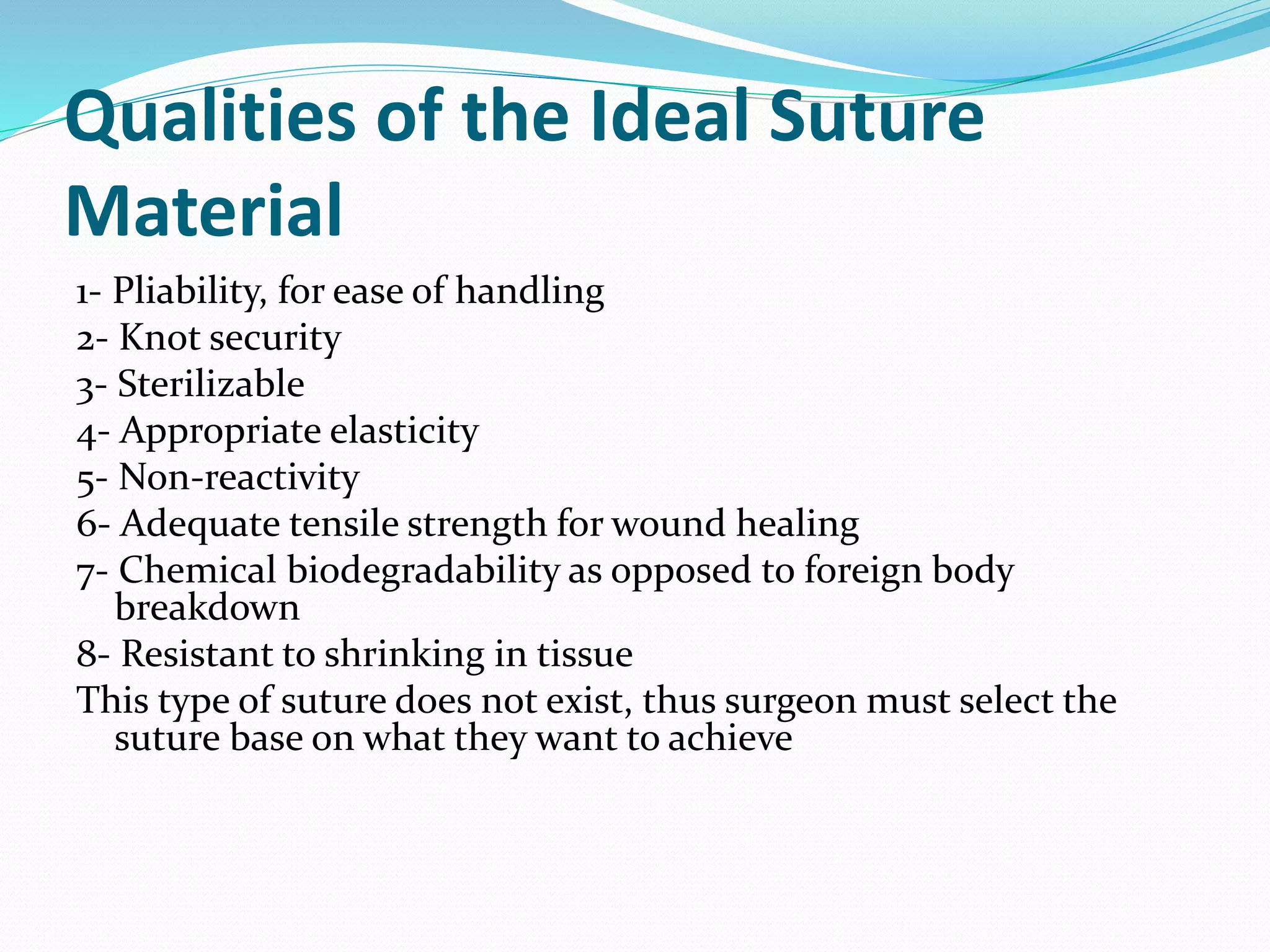 Principles of use and abuse of suture 1 | PPTX