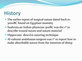 Principles of use and abuse of suture 1 | PPTX