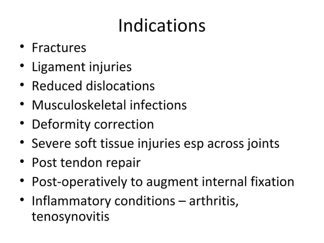 Principles of use of plaster of paris | PPT | First Aid | Injuries