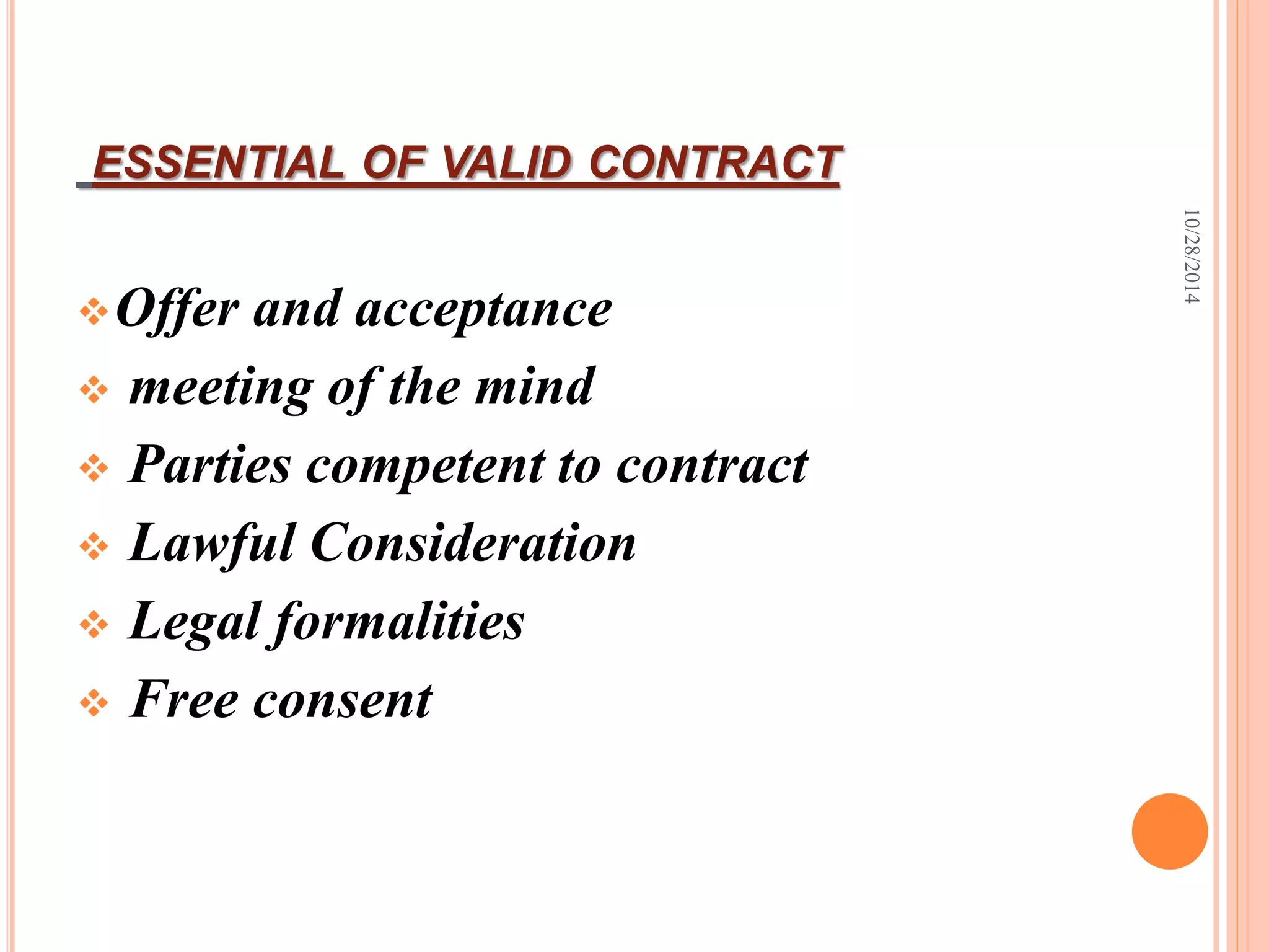 Principles of valid contract special principles of life insurance ...
