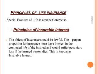 Principles of valid contract special principles of life insurance ...