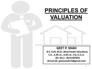 Principles of Valuation | PPTX