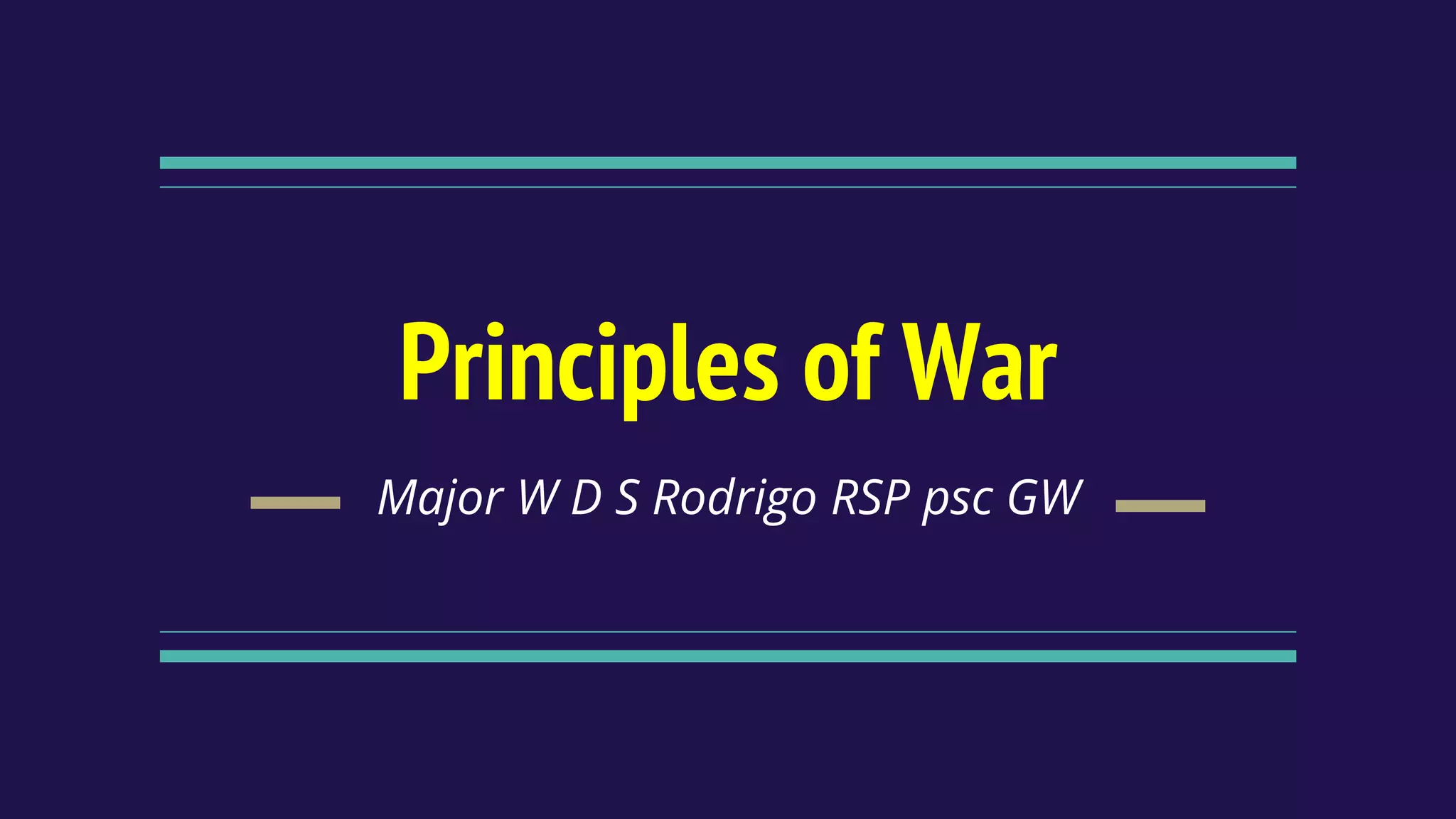 Principles of warfare | PPTX