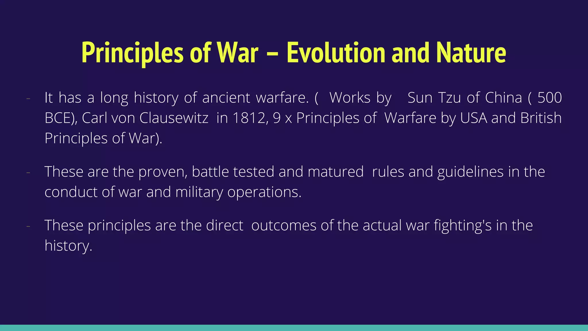 Principles of warfare | PPTX