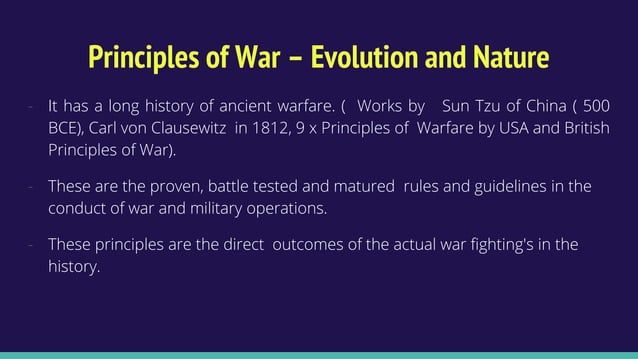 Principles of warfare | PPTX