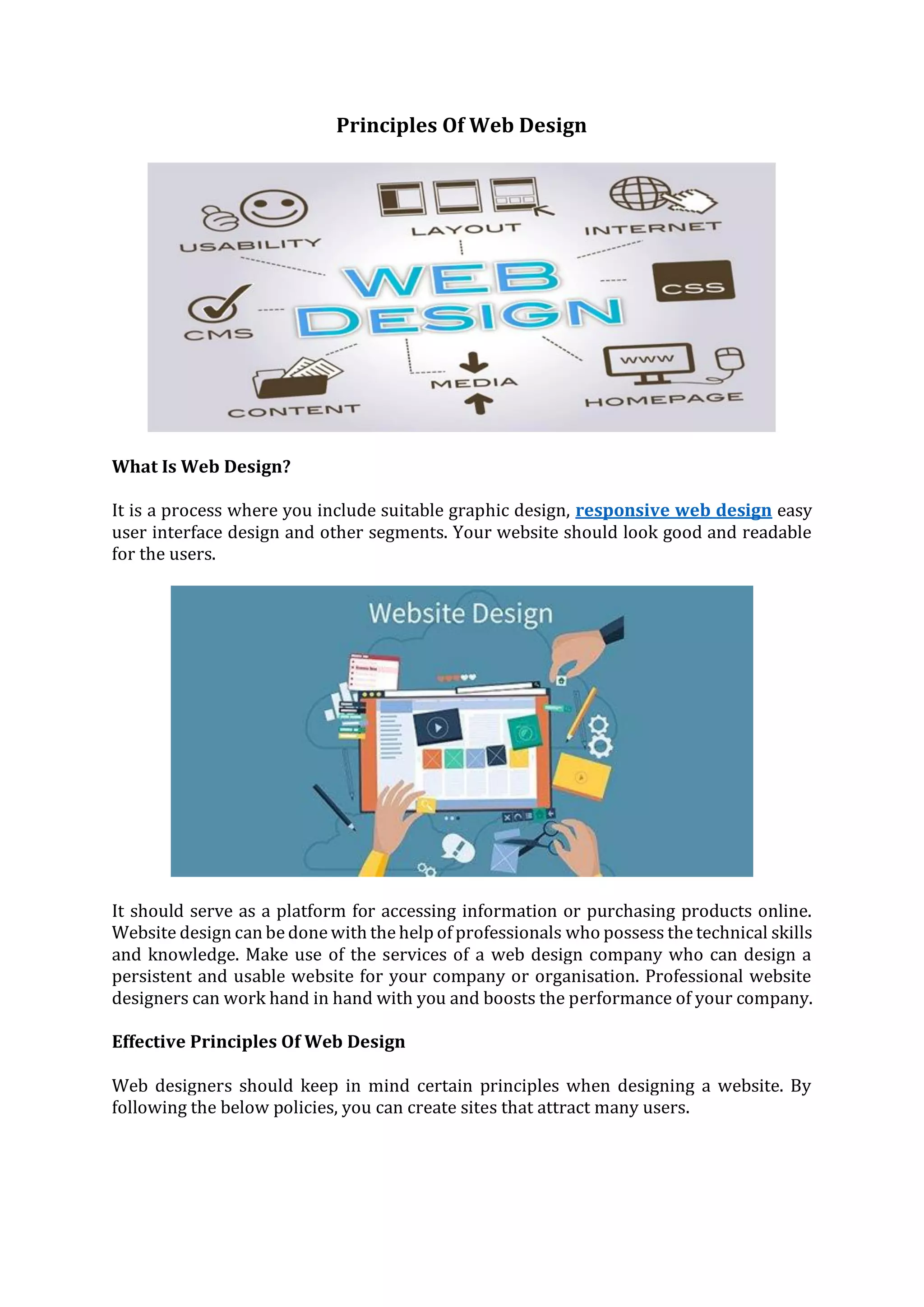 Principles of web design | PDF