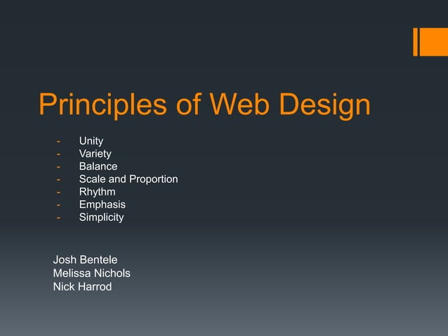 Principles of web design | PPTX