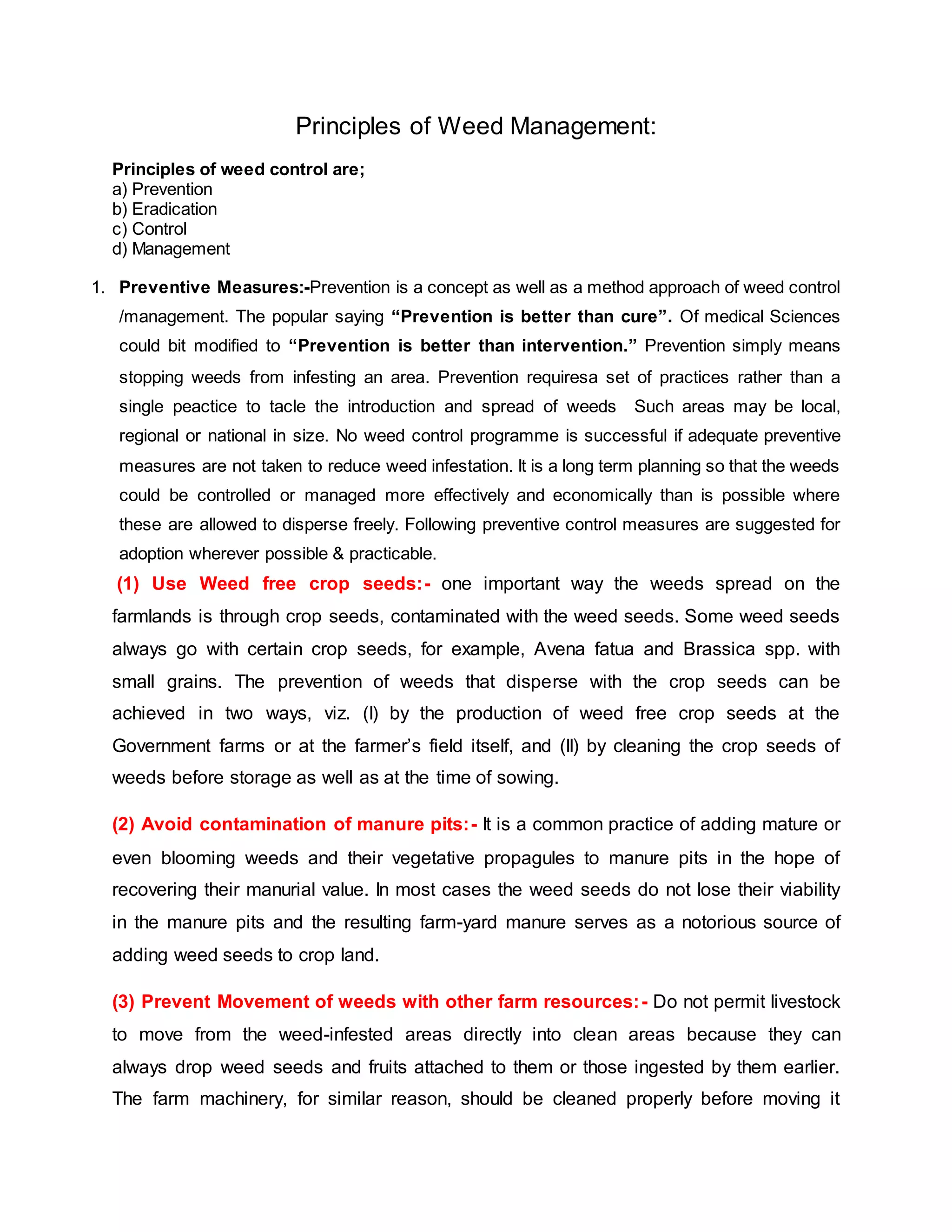 Principles of weed management | DOCX