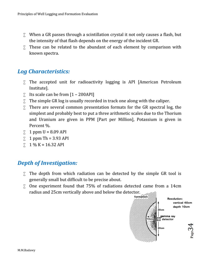 Principles of well logging and formation evaluation m.m.badawy | PDF