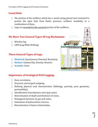 Principles of well logging and formation evaluation m.m.badawy | PDF
