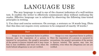 Principles of writing | PPTX | Air Travel | Travel Type