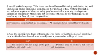 Principles of writing | PPTX | Air Travel | Travel Type